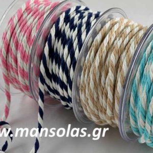 Κορδόνι βαμβακερό απαλό στρίψιμο - Μανσόλας Σχοινιά - Σπαγγοι